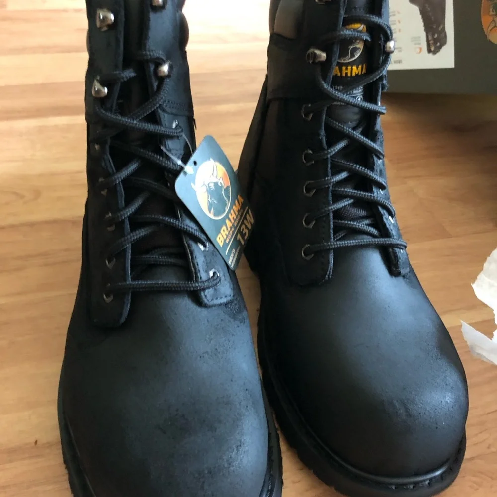 Brahma | Shoes | Brahma Black Steeltoe Work Boots | Poshmark